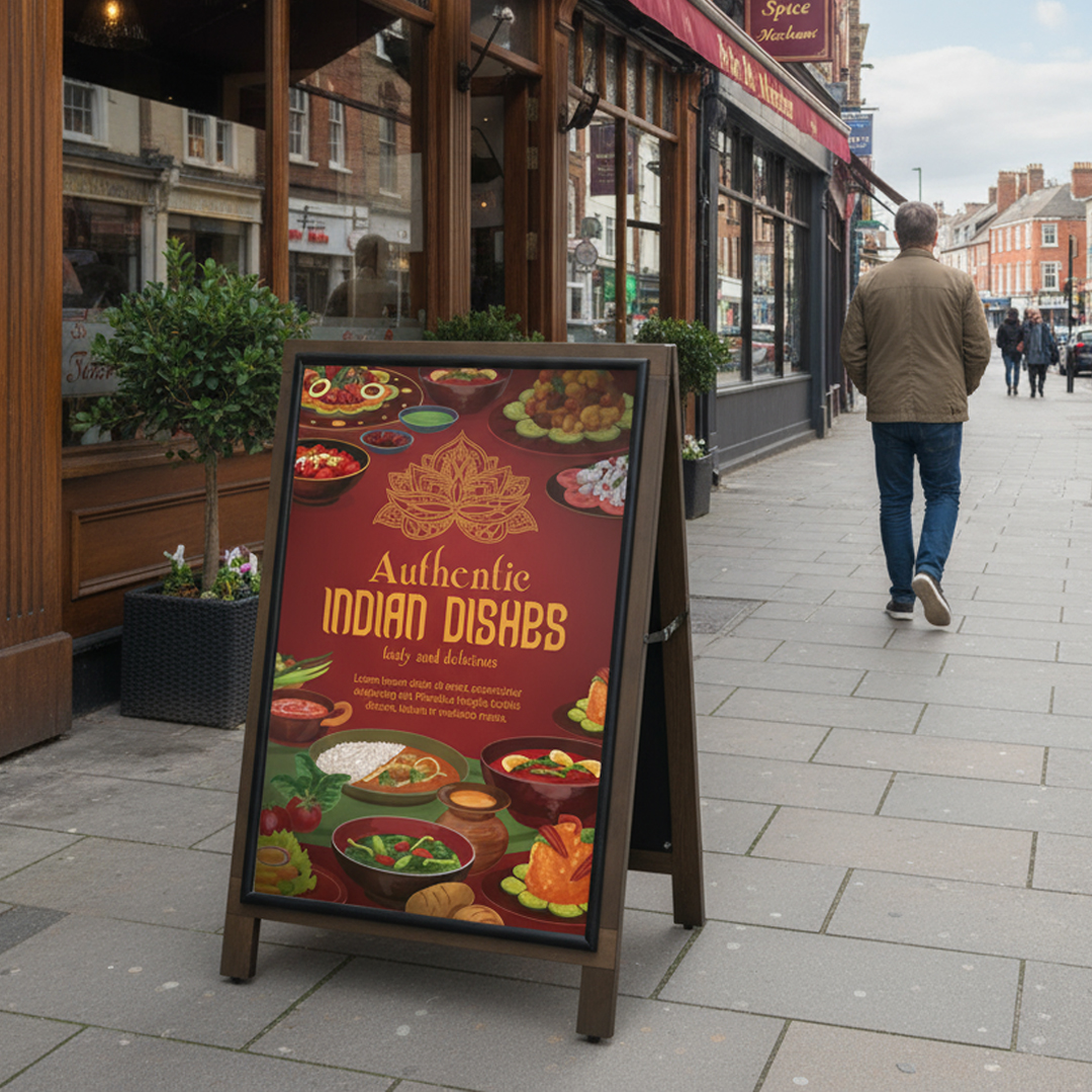 Robust Snap Frame wooden A-Board A1 or A2 - Very sturdy