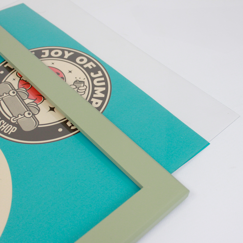 Green Sliding Wooden Poster Frame