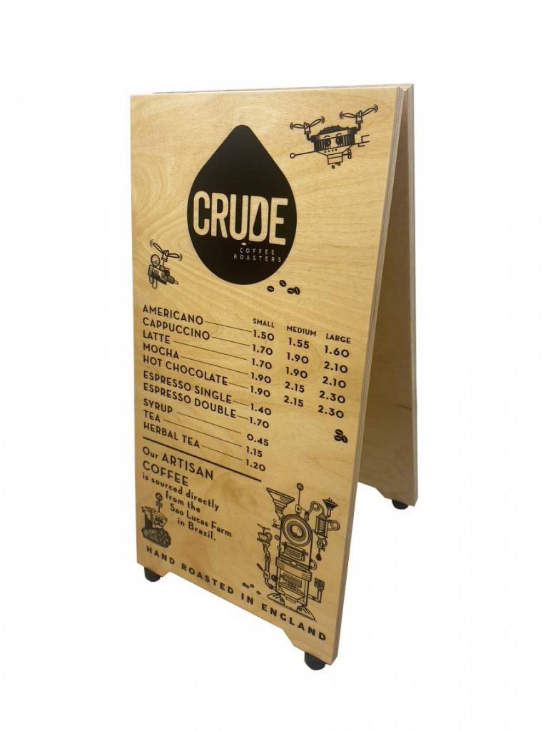 Barista Pavement Sign | Wooden Coffee Shop Sign