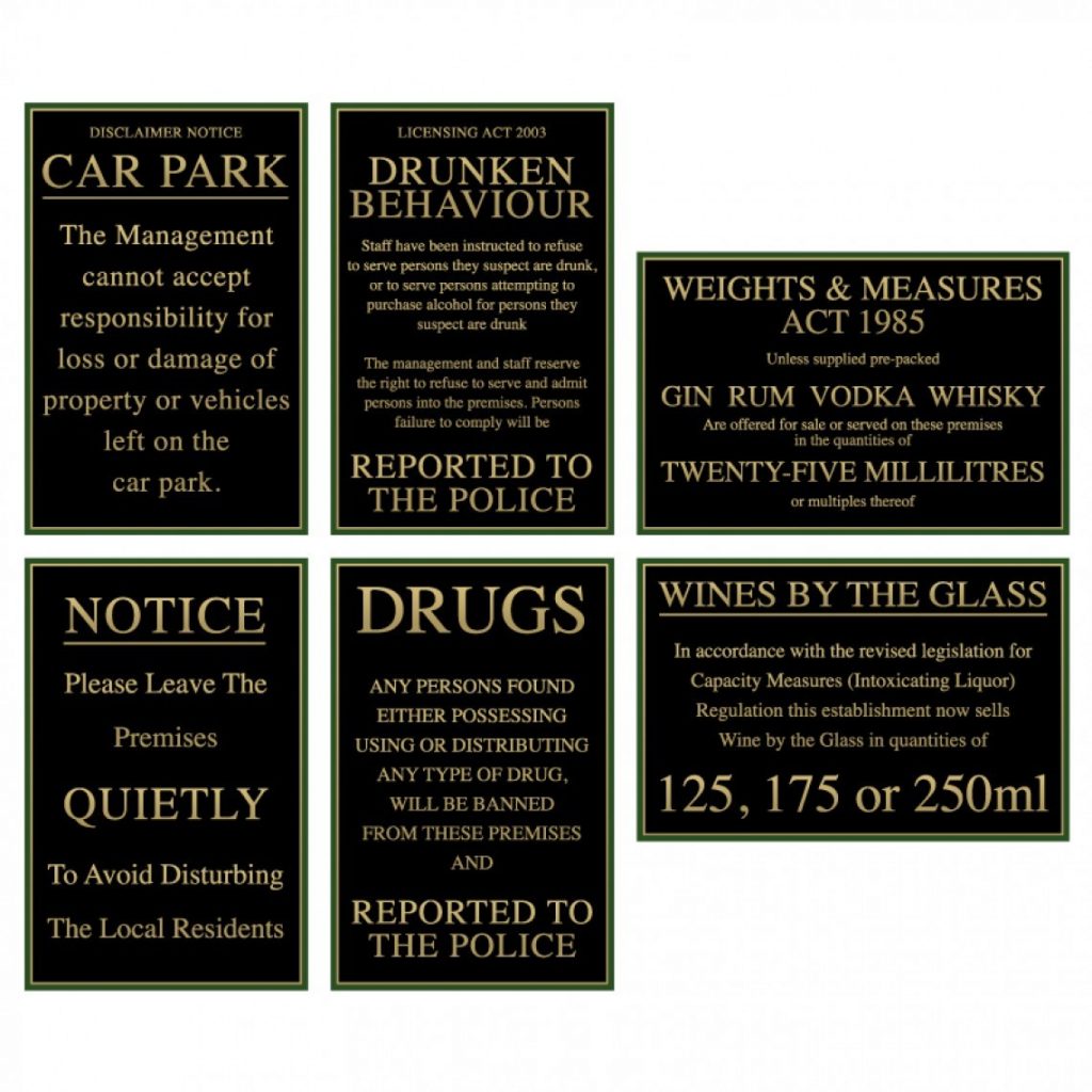 Legal Pub Signs - Majisign