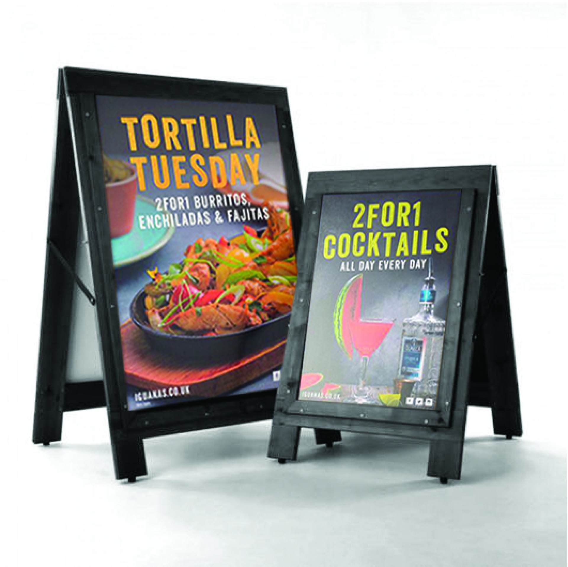 Reversible Chalkboard A Boards pavement signs-kerb signs-sandwich boards